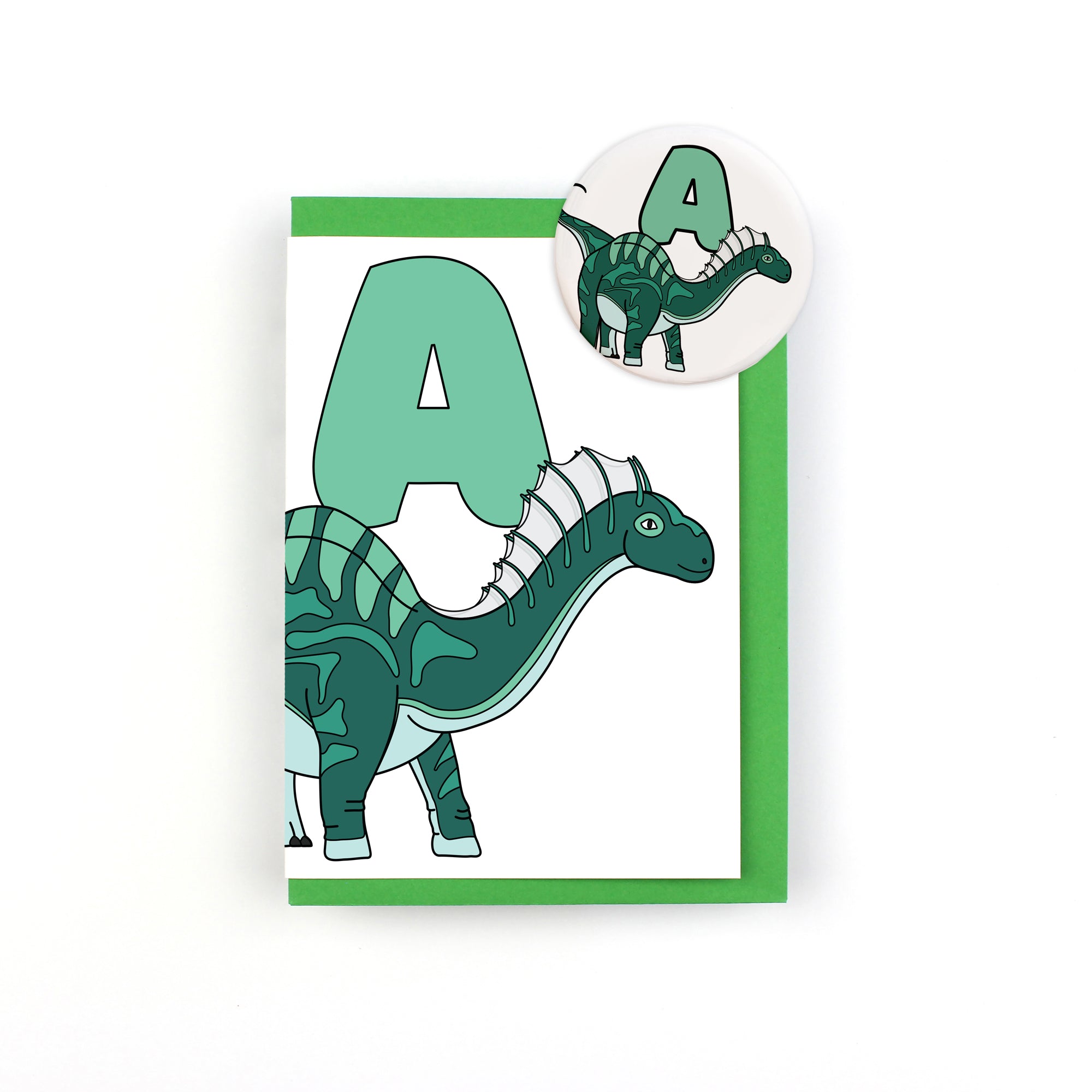 Dinosaur Alphabet A Greeting Card – Dinosaurs Doing Stuff