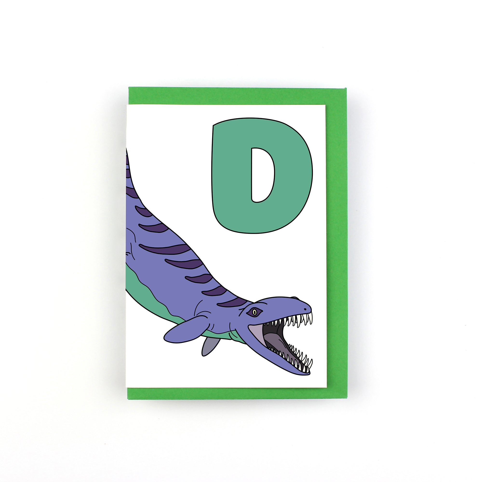 Dinosaur Alphabet D Greeting Card – Dinosaurs Doing Stuff