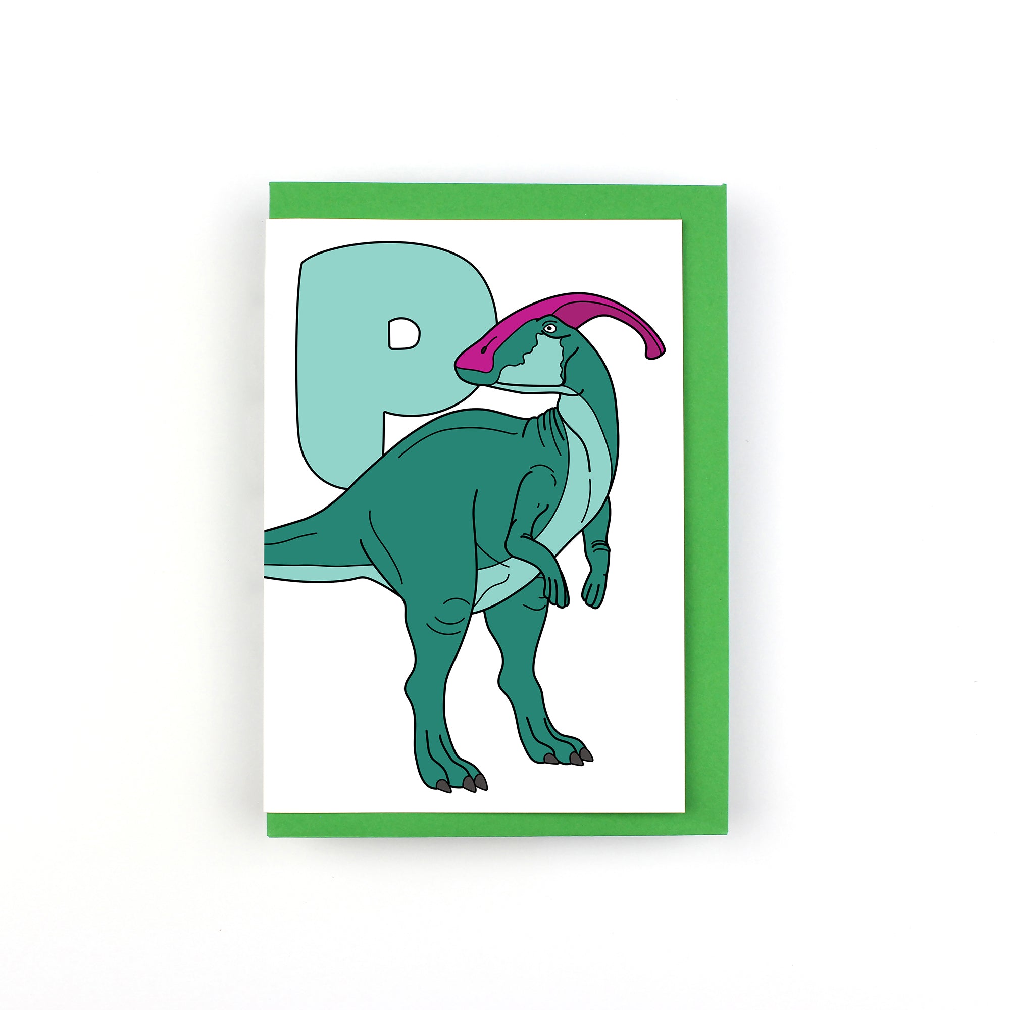 Dinosaur Alphabet P Greeting Card – Dinosaurs Doing Stuff