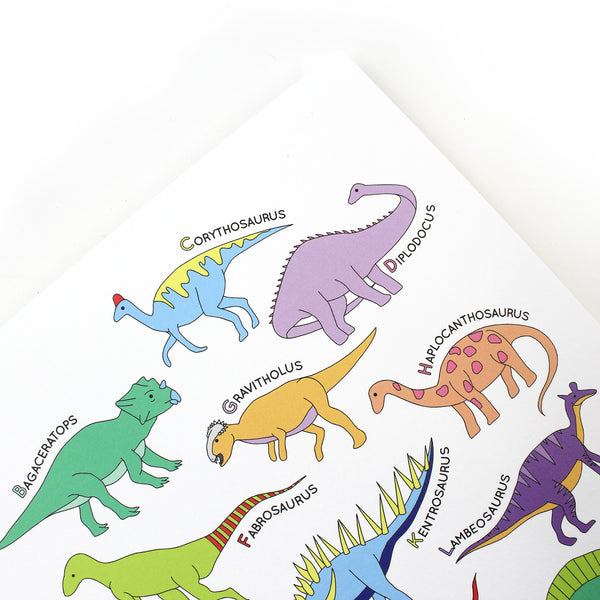 Dinosaur Alphabet Poster Print – Dinosaurs Doing Stuff